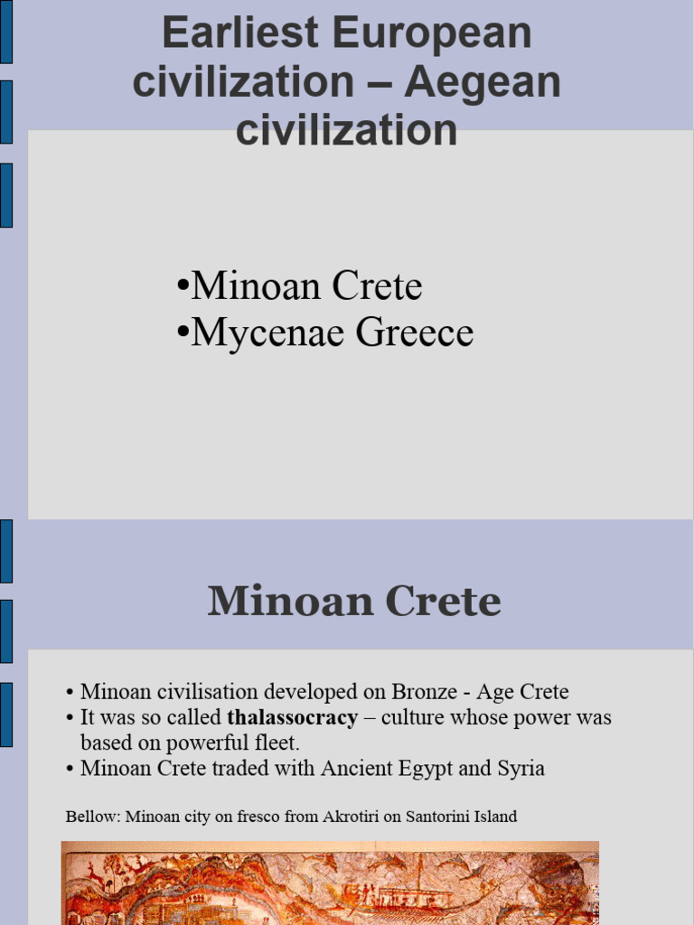 09. Earliest European civilization – Aegean civilization (Presentation ...