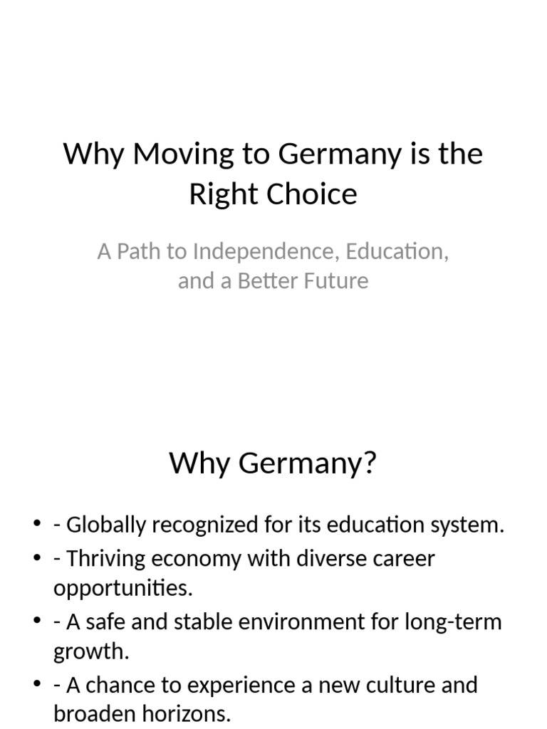 Why Moving To Germany | PDF
