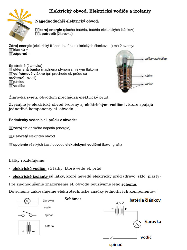 Elektrický Obvod - Poznámky | PDF