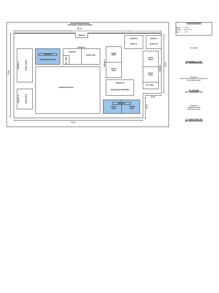 SKETSA_DENAH_SMP_Negeri_4_Pasemah Air Keruh | PDF