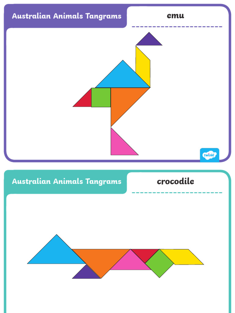 Tangram Australian Animals | PDF