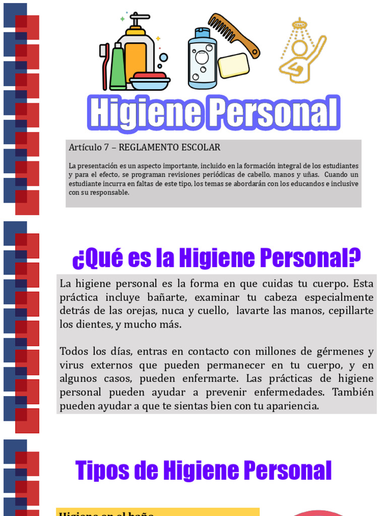Importancia de la Higiene Personal | PDF | Higiene