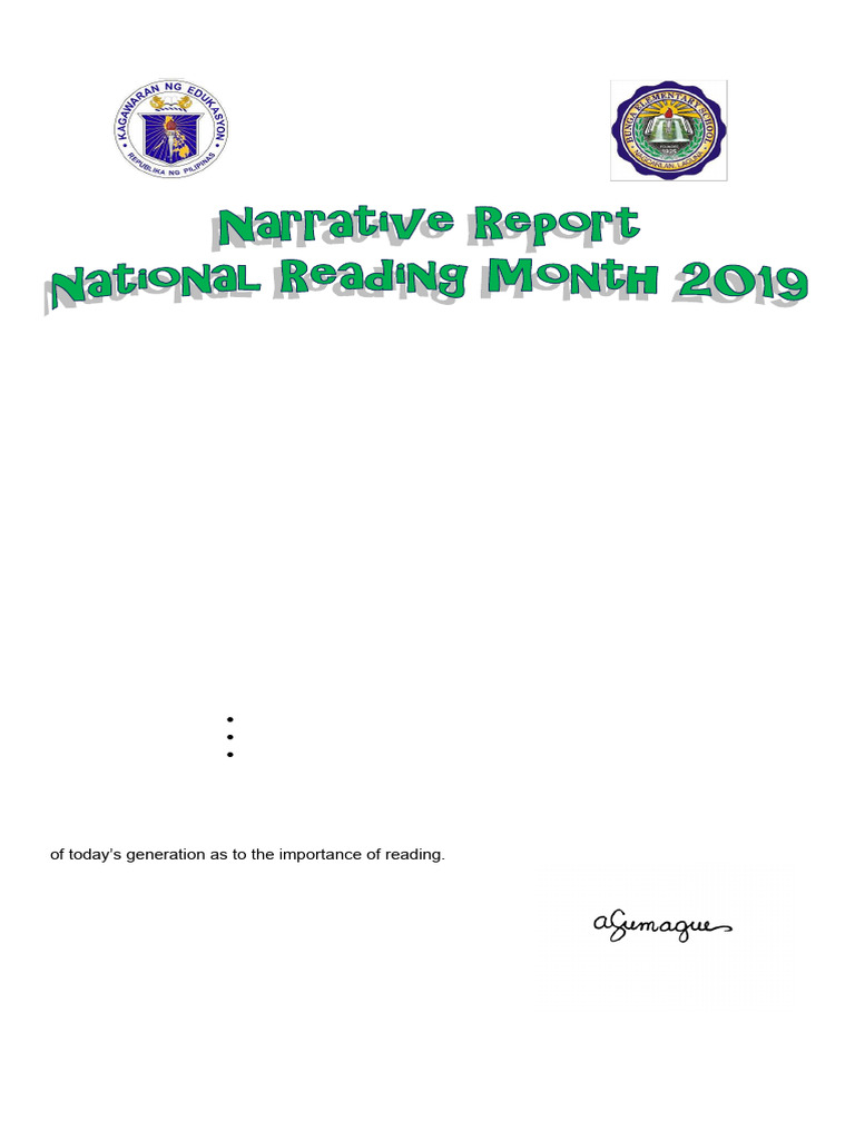 National Reading Month Celebration Plan | PDF