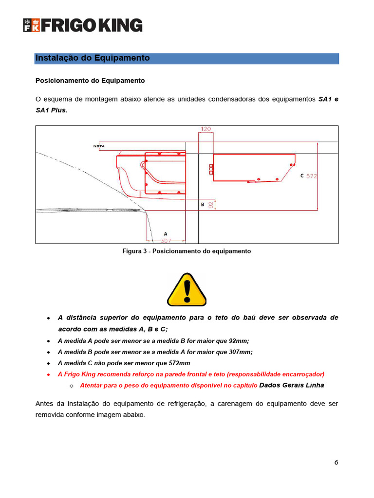 Medidas de Instalação SA1 e SA1 Plus | PDF