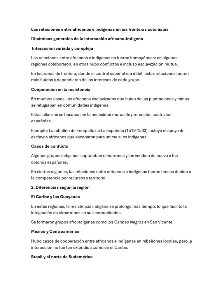Relaciones africano-indígenas en fronteras coloniales | PDF | España ...