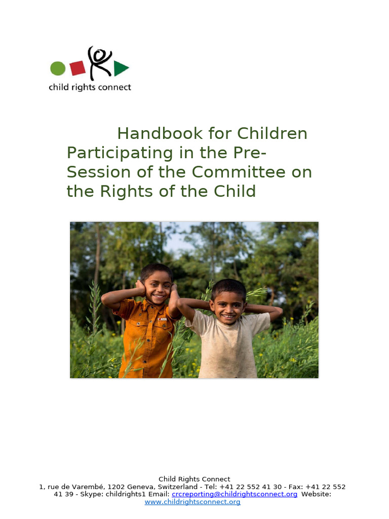 Crcreporting Ps Handbook Children en | PDF | Convention On The Rights ...
