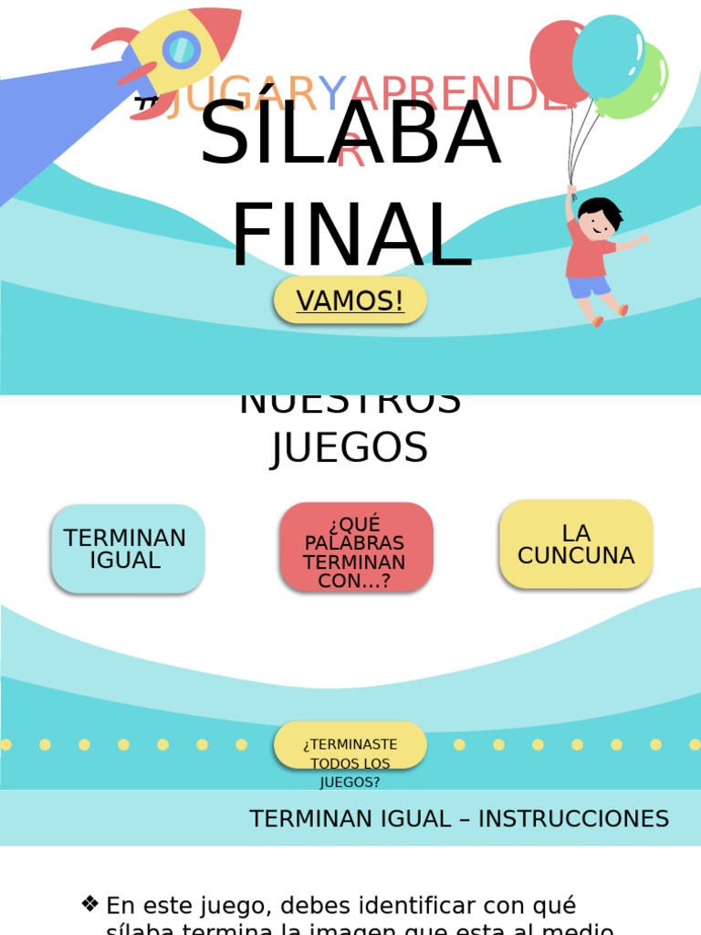 Juegos de sílabas para aprender | PDF