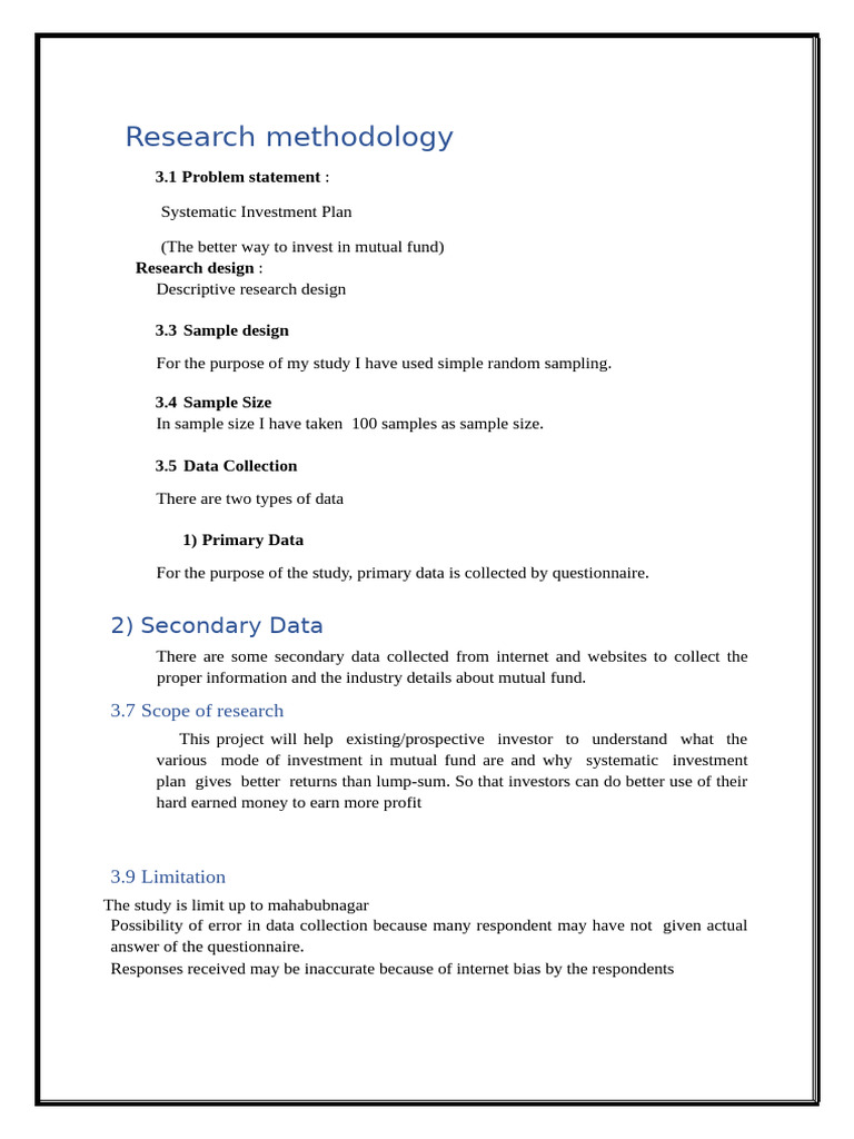 Systematic Investment Plan Research Insights | PDF