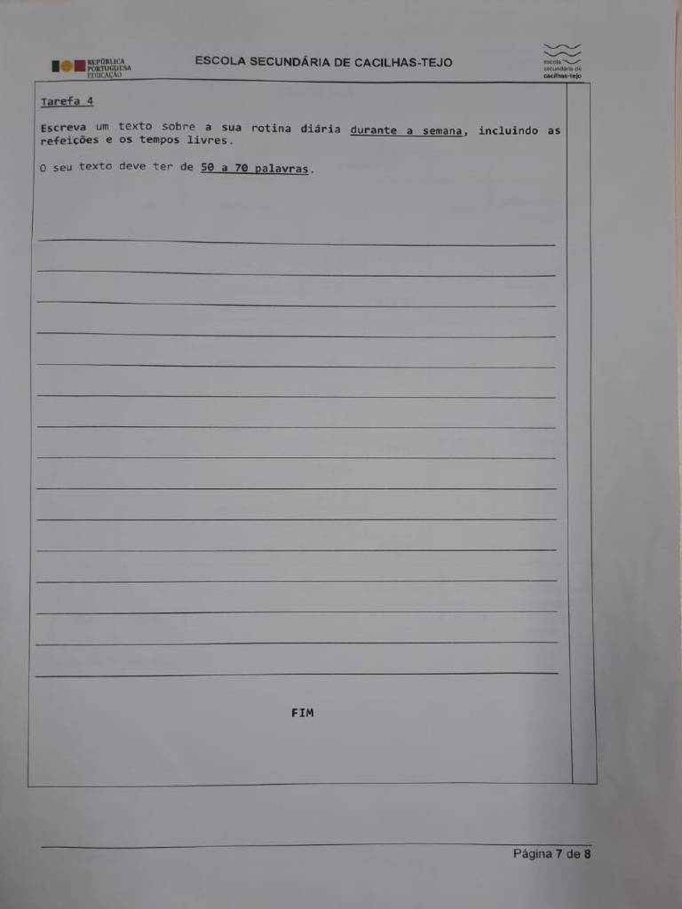 European Portuguese Level A1 Paper Sample | PDF