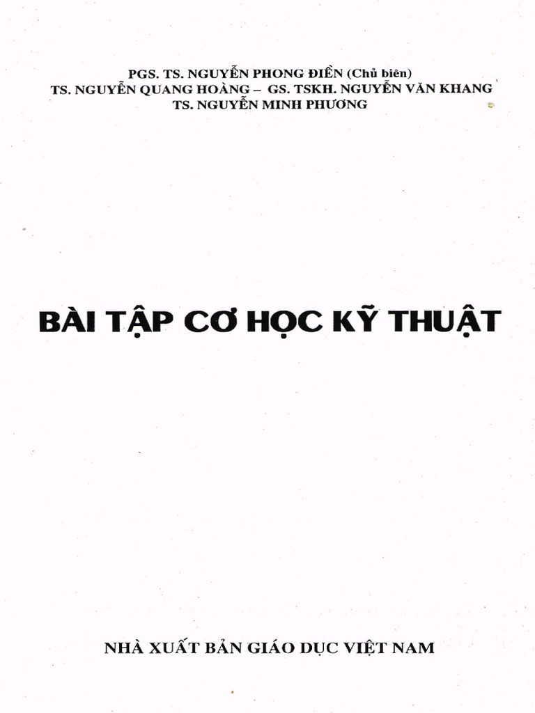 Bai Tap Co Hoc Ky Thuat | PDF