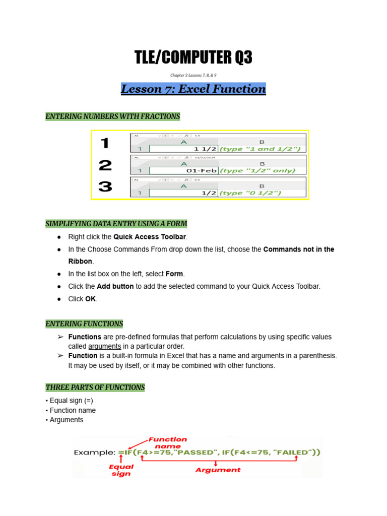 Tle - Comp Q3 - Reviewer | PDF | Function (Mathematics) | Mathematical ...