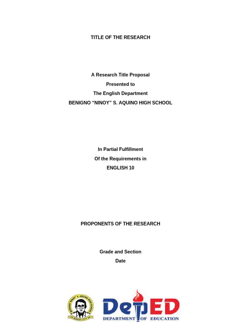 TEMPLATE_Research-Title-Proposal | PDF