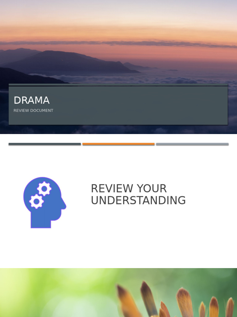 Understanding Drama Elements and Etiquette | PDF | Monologue | Plot ...
