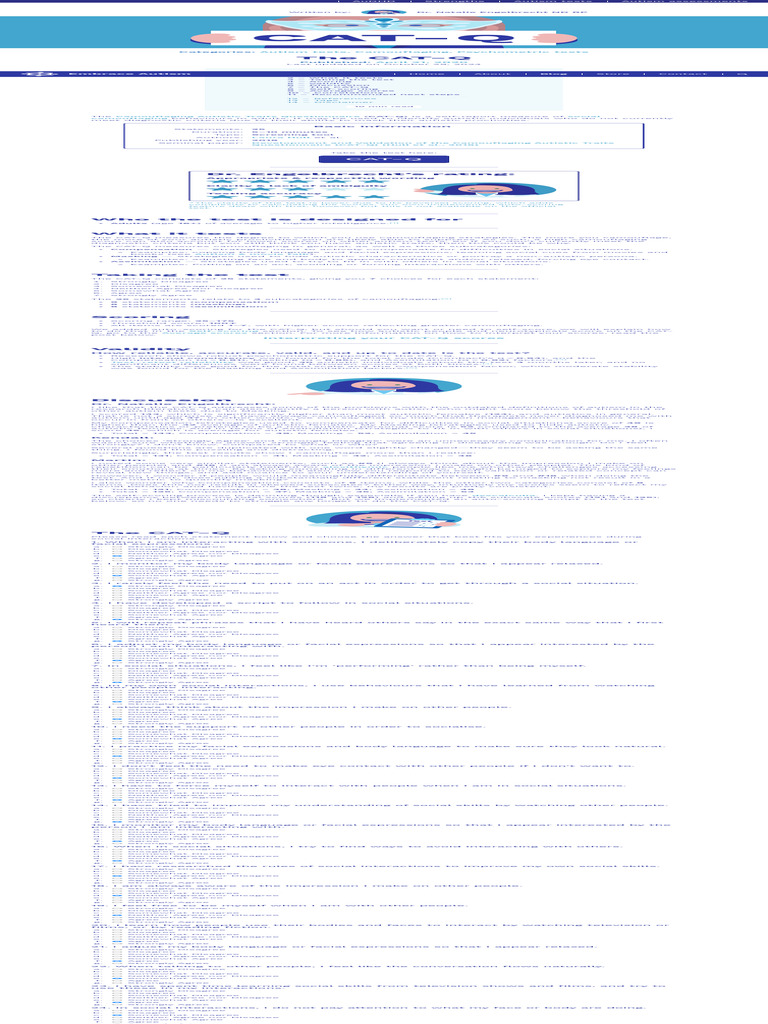 The Camouflaging Autistic Traits Questionnaire (CAT-Q) Embrace Autism ...