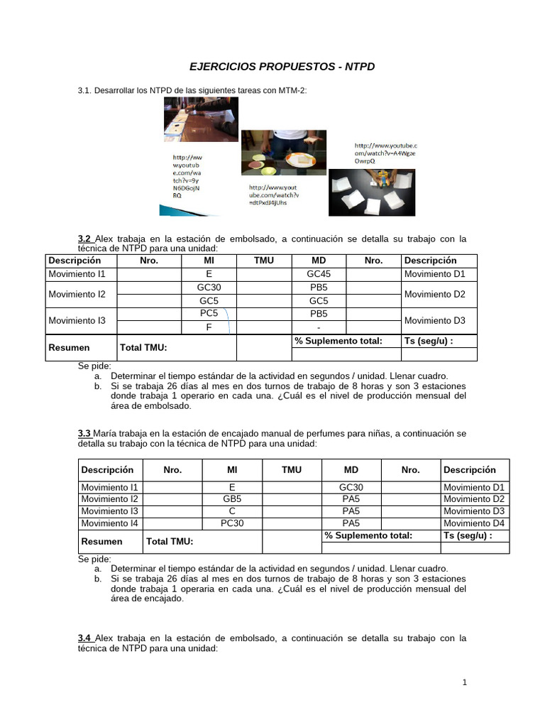 EJERCICIOS PROPUESTOS - NTPD - Ok | PDF
