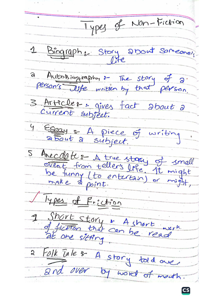 Types of Non Fiction | PDF