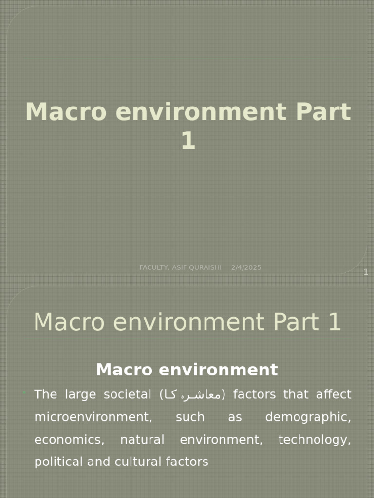 2-Macroenvironment Part1 | PDF | Macroeconomics | Economics