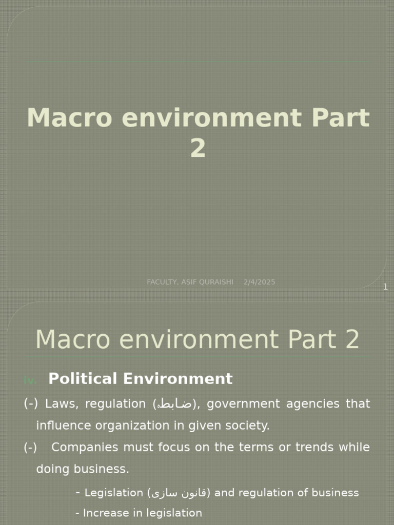 Understanding Macro Environment Factors | PDF