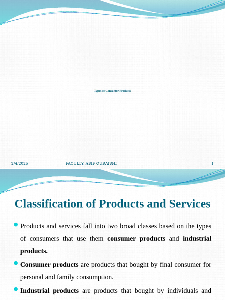 3-Types of Consumer Products | PDF | Final Good | Product (Business)