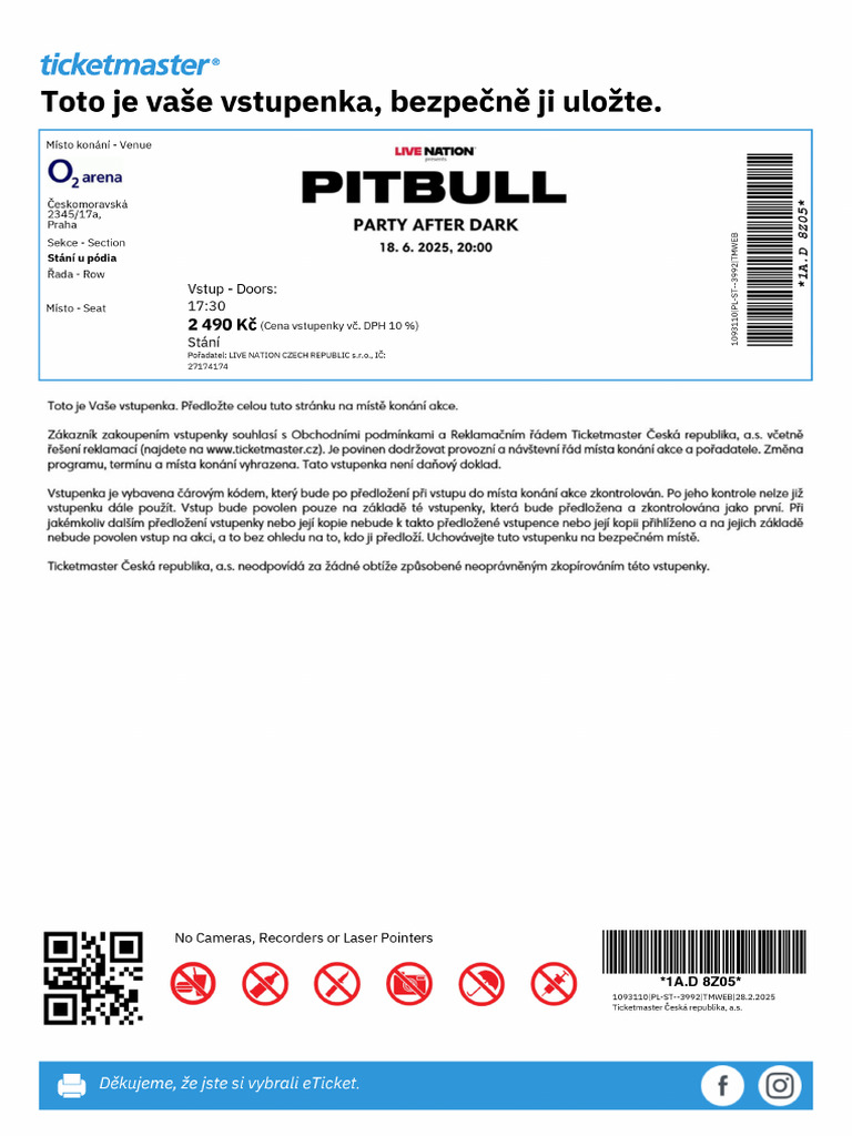 ticketmaster.pdf pitbull | PDF