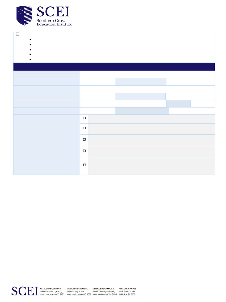 FOR06 Application To Suspend, Defer or Cancel Enrolment | PDF | Travel ...
