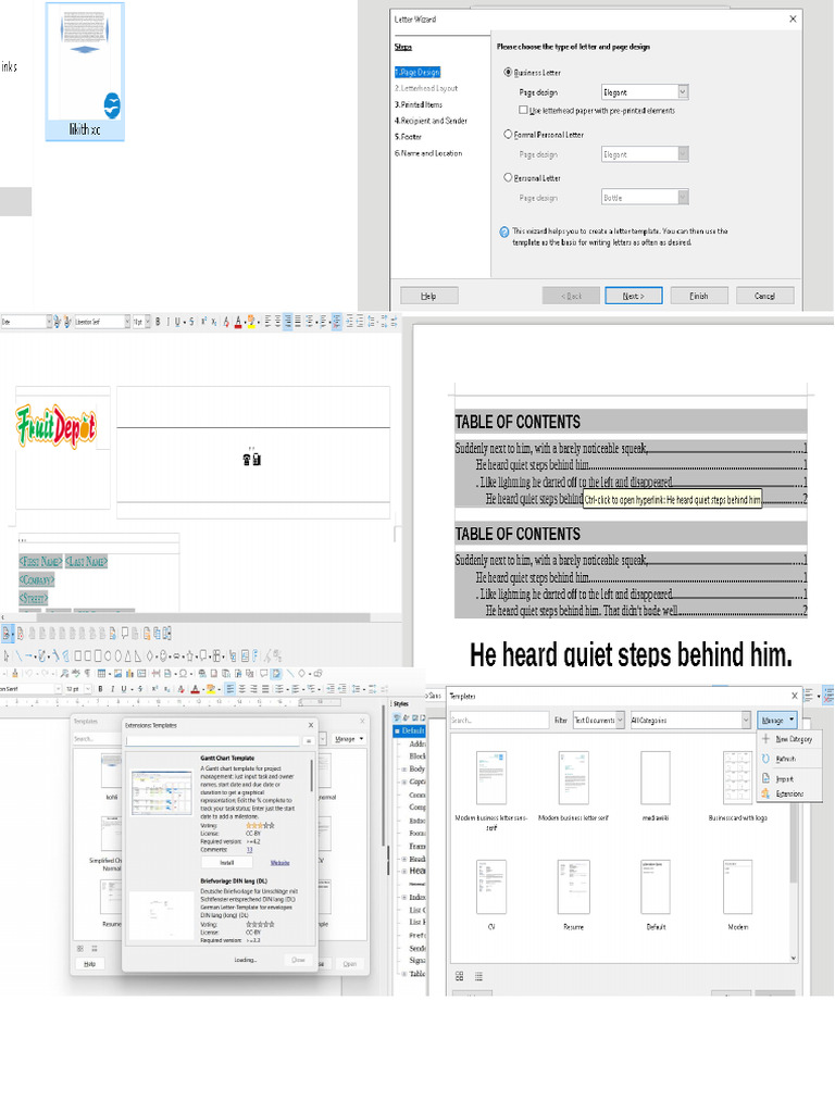 Advanced Features of Libre Office Writer 2 | PDF