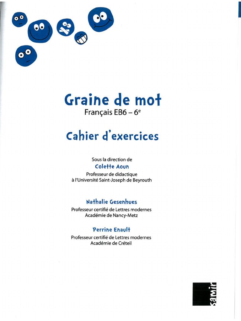 Graine de Mot Cahier Dexercices Eb6 | PDF