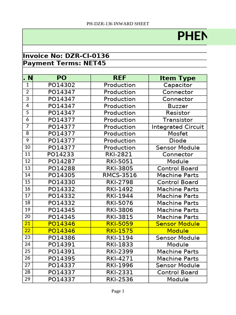 Phenix-Dzr-136 Inward Sheet | PDF | Electromagnetism | Computer Engineering