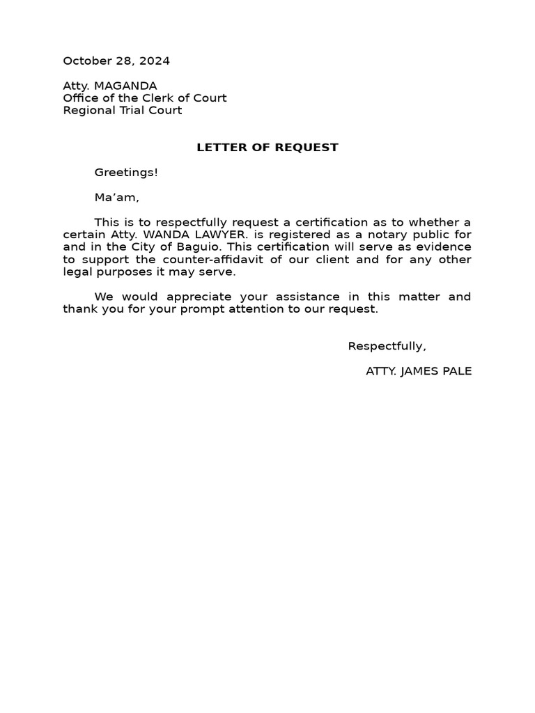 Request Letter TEMPLATE | PDF