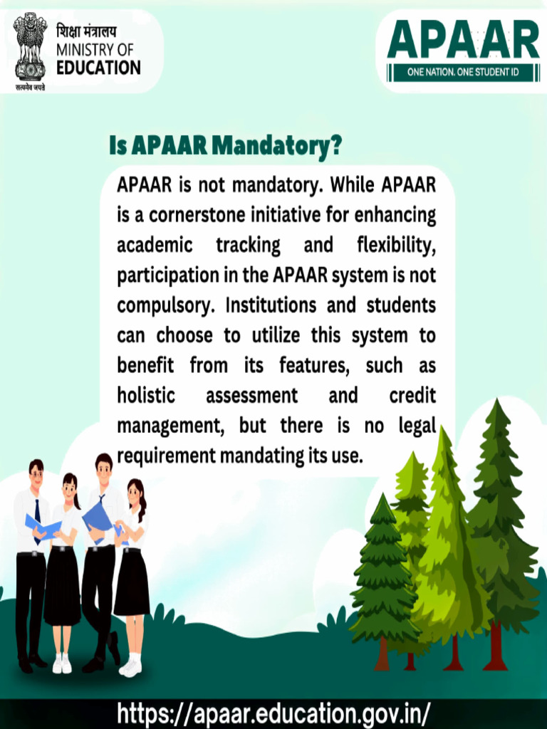 APAAR Participation Not Mandatory | PDF