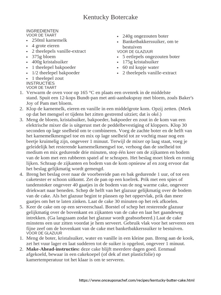 Kentucky Botercake | PDF