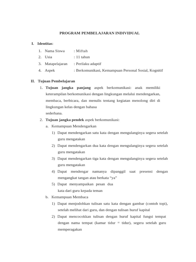 Contoh Ppi Miftah | PDF