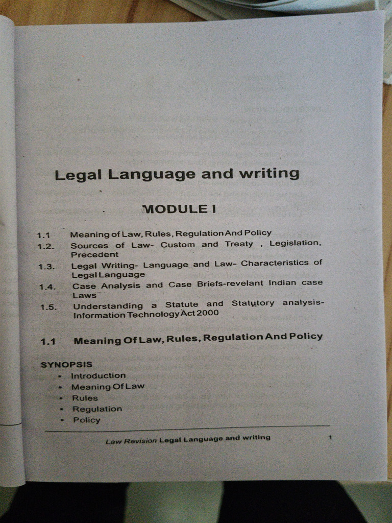 Legal Language Module 1 | PDF