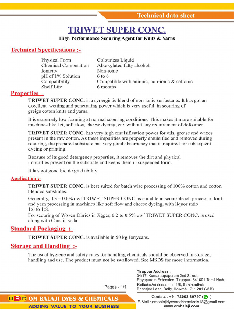 Triwet Super Conc | PDF