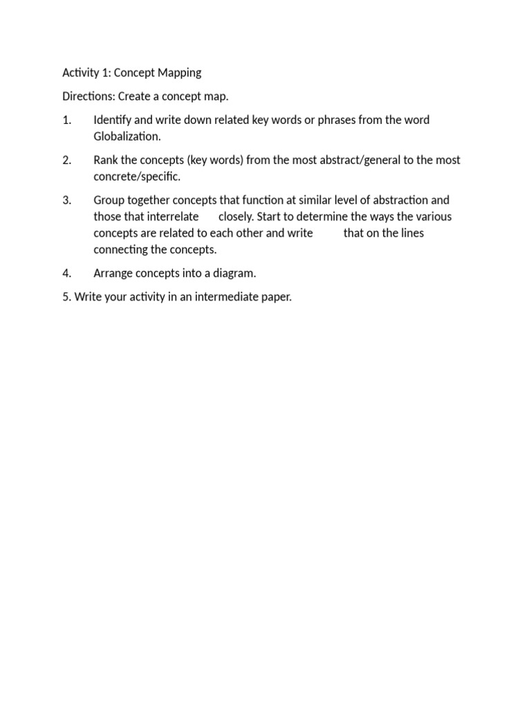 Activity 1 Concept Mapping | PDF