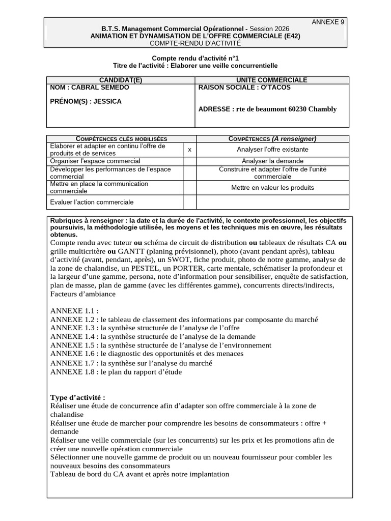 Veille concurrentielle en BTS MCO | PDF | Économie
