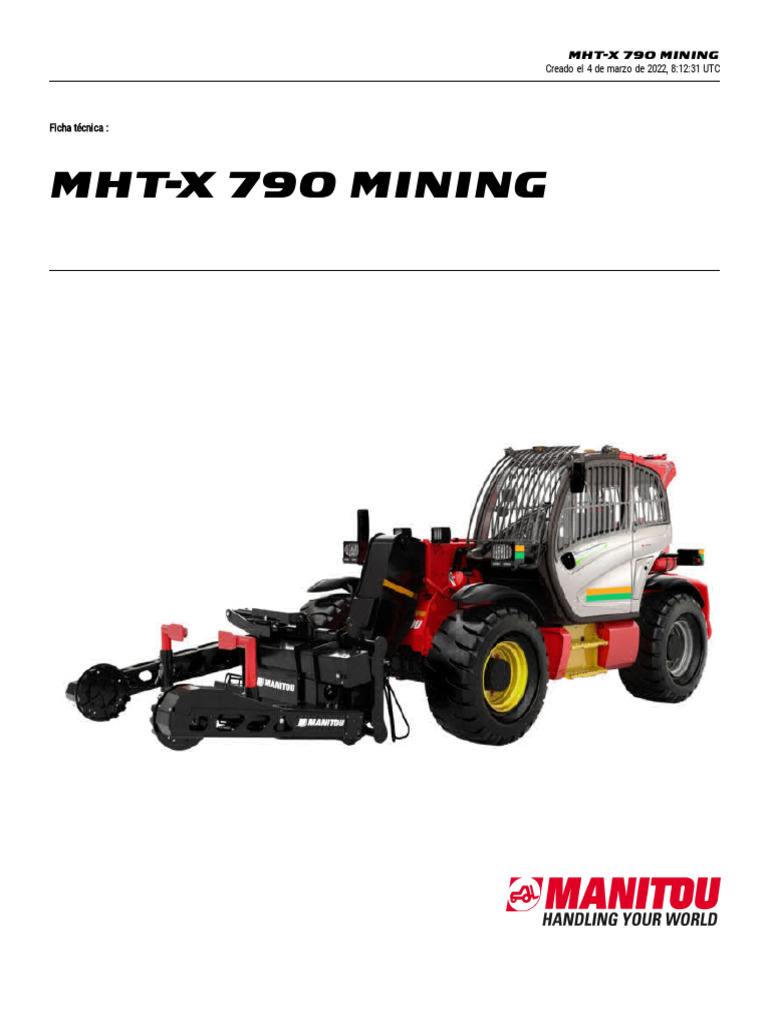 Especificaciones MHT-X 790 Mining | PDF | Motores | Industria automotriz