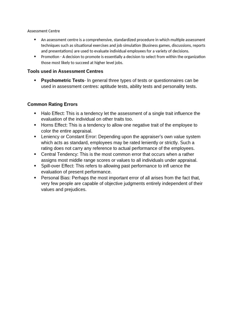 Common Rating Errors in Appraisals | PDF