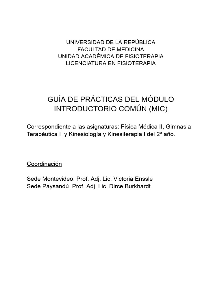 Guía de Práctica MIC | PDF | Hombro | Codo