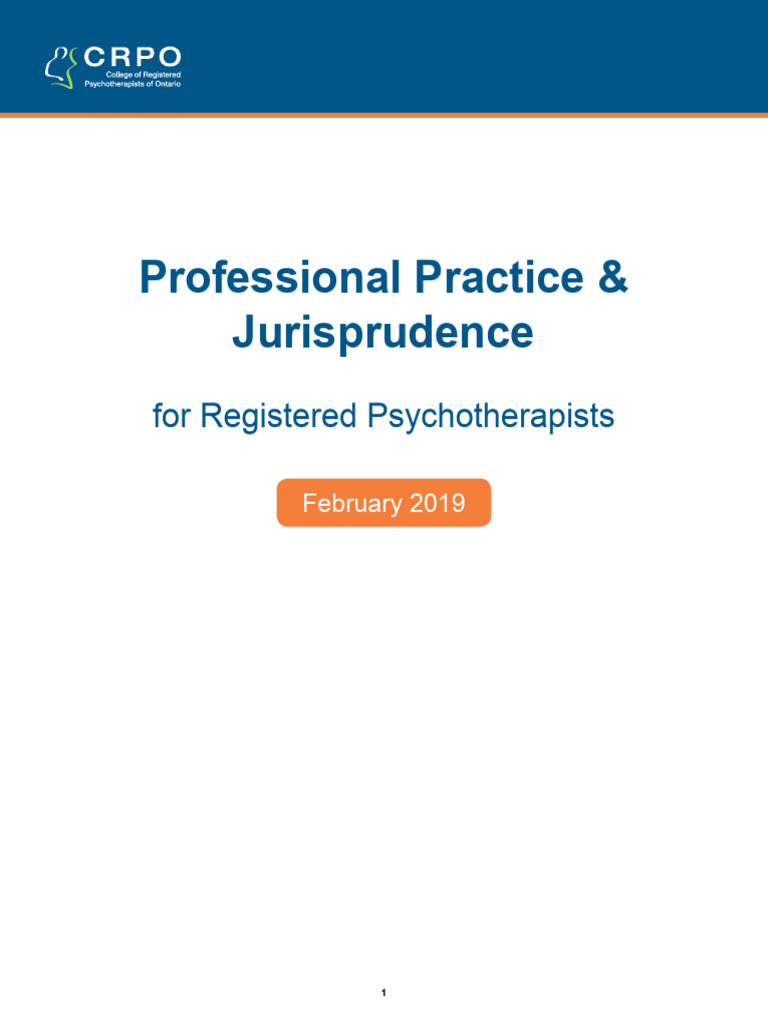 CRPO Professional Practice Jurisprudence for Registered ...