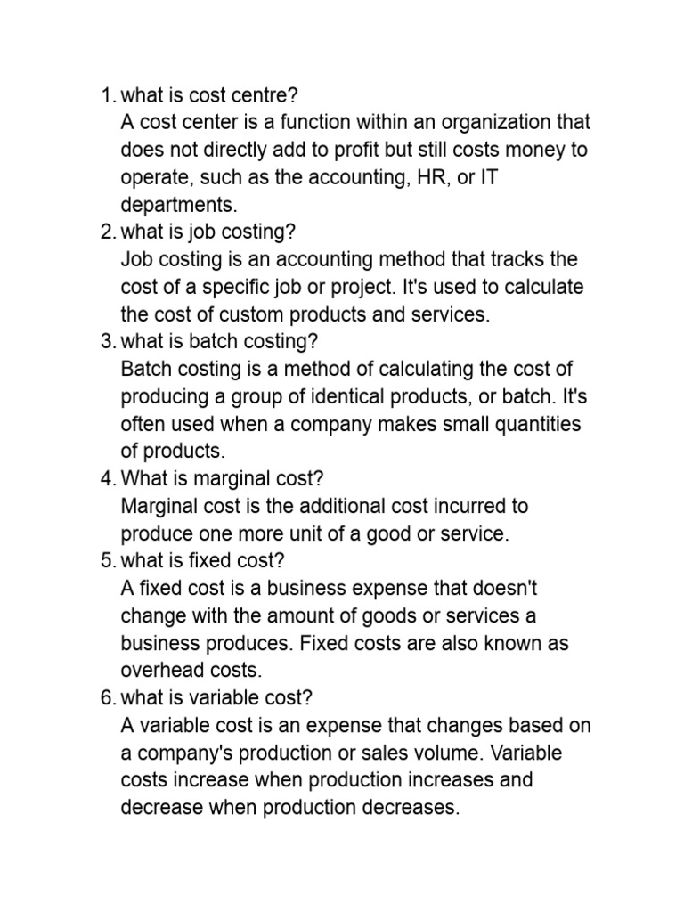 Key Cost Concepts in Business Finance | PDF | Cost | Economies