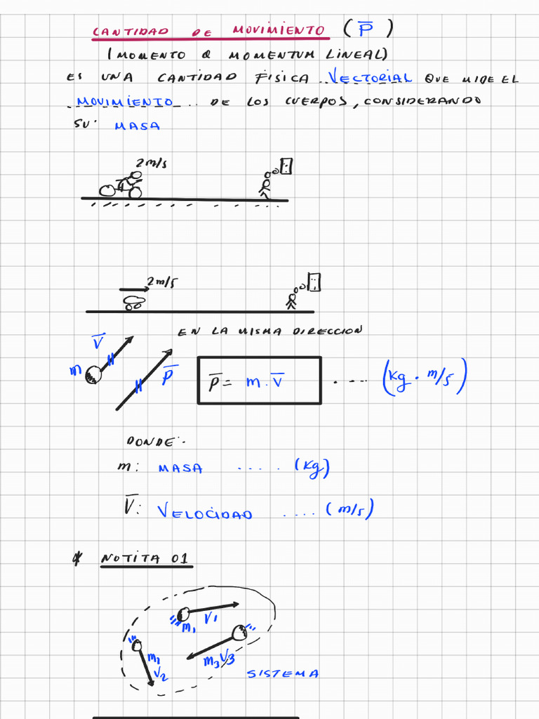 Cantidad de Movimiento Teoria Plantilla_250212_203701 | PDF
