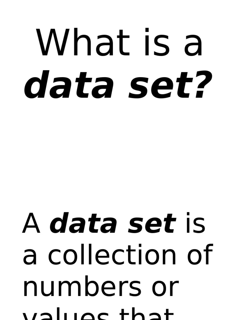 What Is A Data Set | PDF