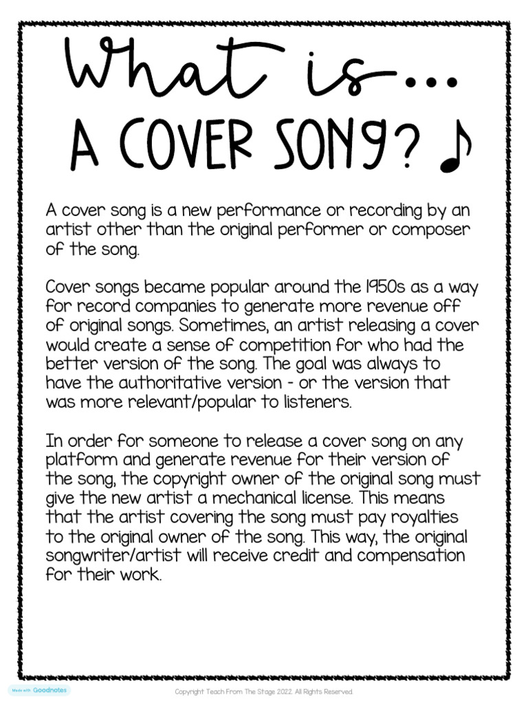 Cover Song Comparison Project 2 | PDF | Songs | Musicology