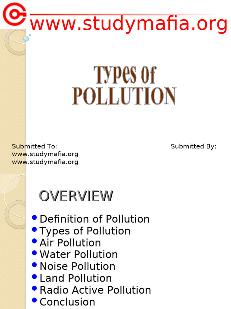 Types of Pollution | PDF | Pollution | Water Pollution