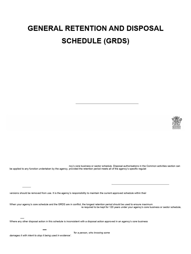 General Retention and Diposal Schedule | PDF | Building Information ...