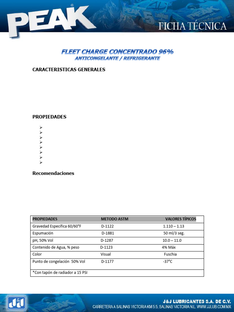 Fleet Charge Concentrado | PDF