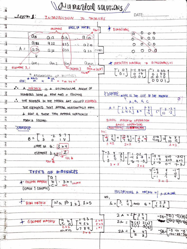 Matrix Operations and Permutations Guide | PDF