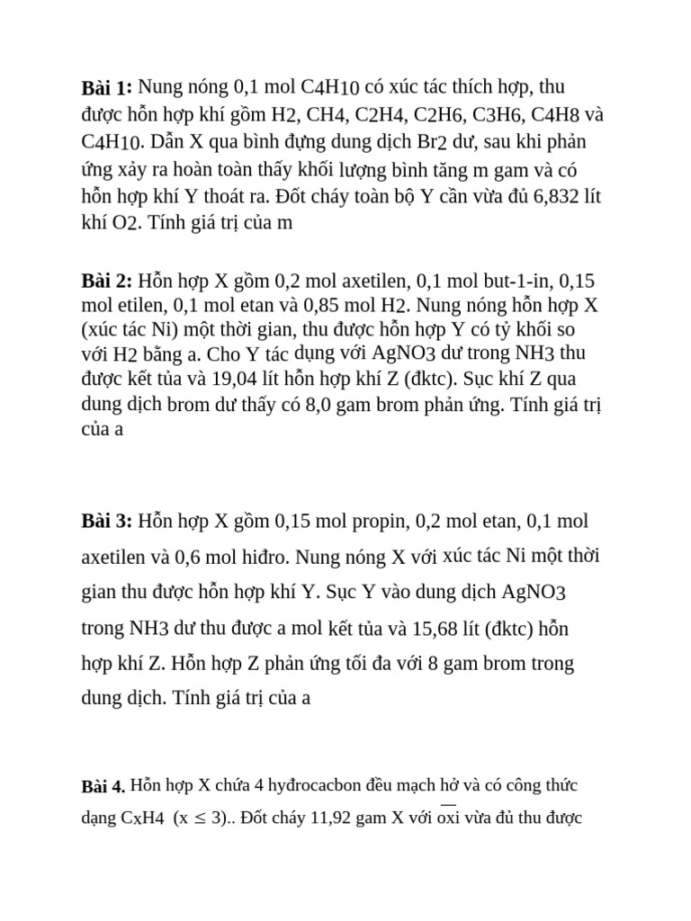 Ôn HIDROCACBON | PDF