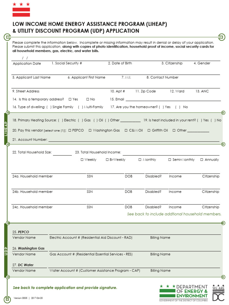 LIHEAP & UDP Application Form | PDF | Social Security Number